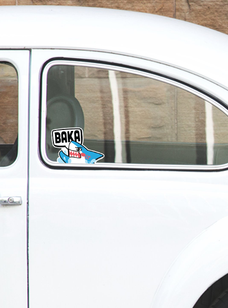 BAKA! Shark Peeking Vinyl Sticker – Fantastic Fam Inc